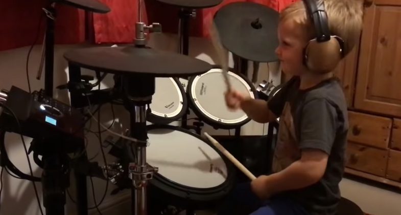 This Little Boy Is A Professional Drummer : Sunnies Days